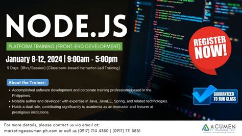 Acumen It Training Inc On Linkedin Acumenph Nodejstraining Training Nodejs