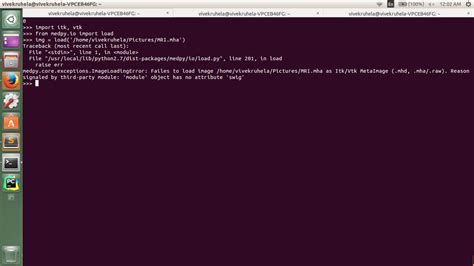 Python 27 Unable To Load Mha Files In Itk Stack Overflow