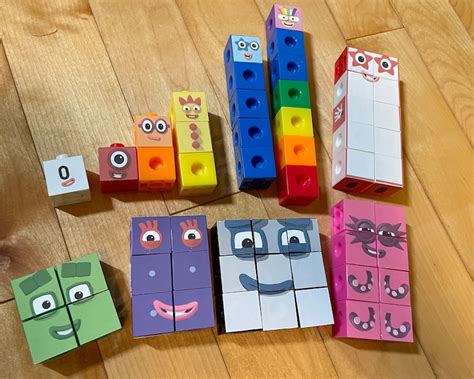 Linking Cube Numberblocks Math Cubes Educational Blocks Blank Linking Cubesa Sheet Of Sticker