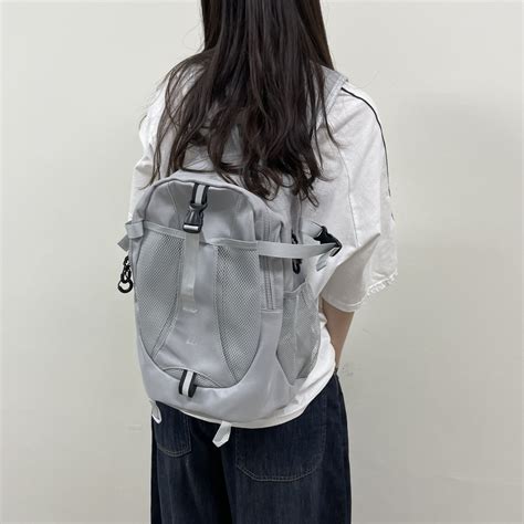 샤핑스 남여공용 스포티 메쉬 포켓 데일리 백팩