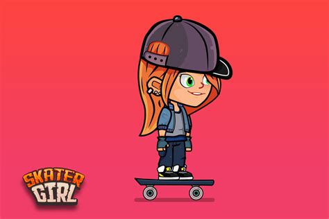 Skater Girl 2d Character Sprites Spine 2d 角色 Unity Asset Store