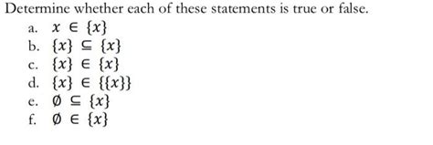 solved determine whether each of these statements is true or