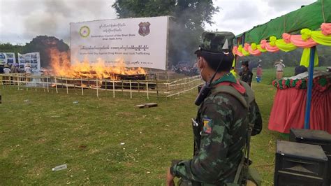 Dvb Rcss Ssaက ဖမ်းဆီးရမိသည့် မူးယစ်ဆေးဝါးများ မီးရှို့ဖျက်ဆီး