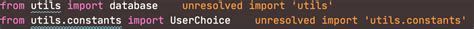 Python Error Unknown Import Utils But Code Works Stack Overflow
