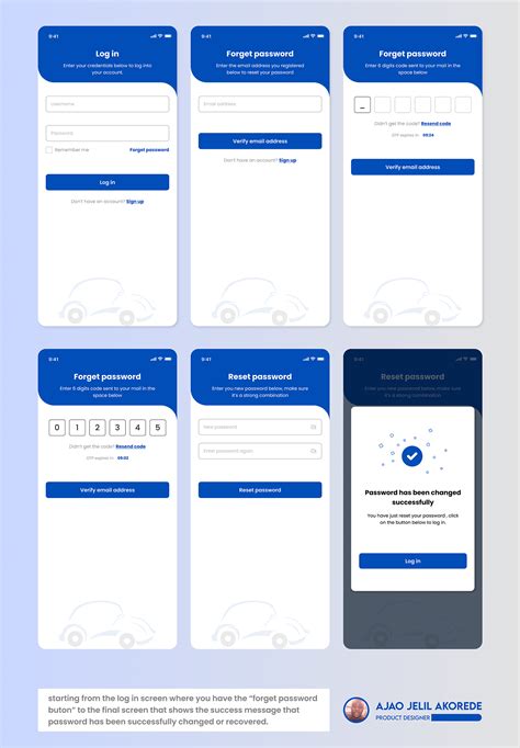 Reset Password Flow On Behance