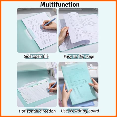 File Folder A4 Waterproof Morandi Side Open Document Organizer File Folder Keeper Office School