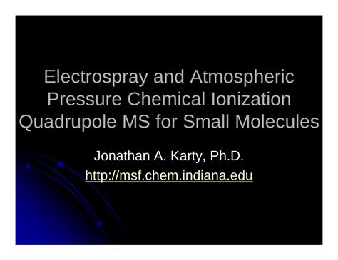 pdf electrospray and atmospheric pressure chemical …diana