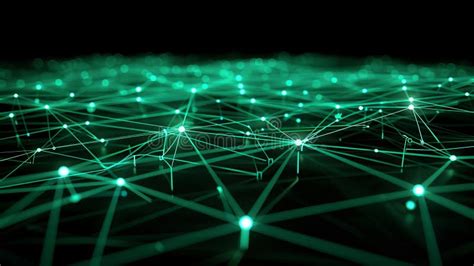 Abstract Glowing Network Connection Plexus Background Stock Illustration Illustration Of