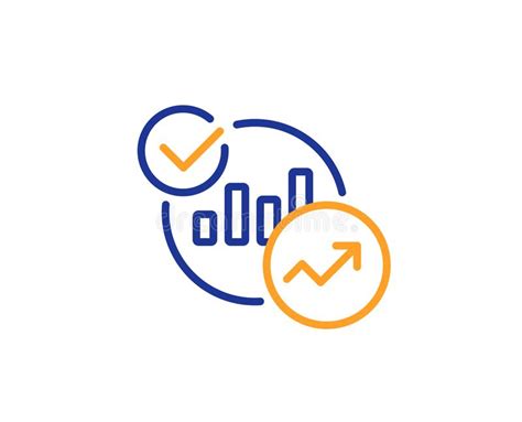 Charts Statistics Line Icon Report Graph Sign Vector Stock Vector Illustration Of Quality