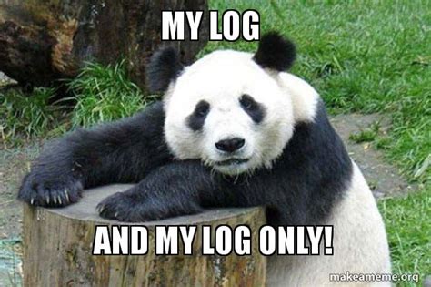 My Log And My Log Only Confession Panda Meme Generator