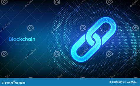 Link Icon Made With Binary Code Blockchain Technology Cooperation Communication Security