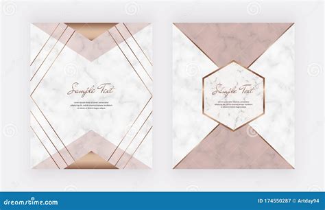 Geometric Cover Design With Pink Nude Triangular Shapes And Golden