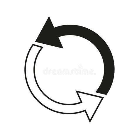 Circular Arrows Switch Reload Symbol Vector Illustration Stock Vector