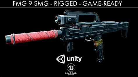 3d Model Fmg 9 Sub Machine Gun Vr Ar Low Poly Cgtrader
