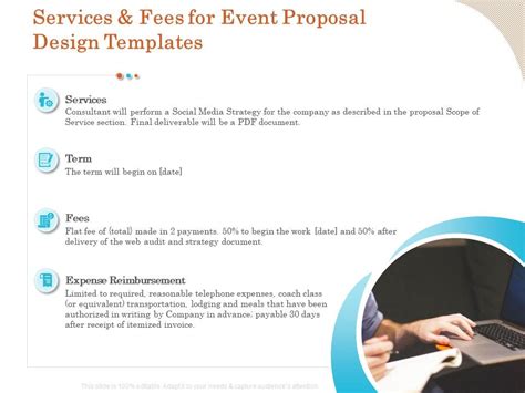 Services And Fees For Event Proposal Design Templates Ppt File Formats Presentation Graphics