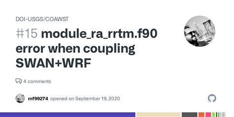 Module Ra Rrtm F Error When Coupling Swan Wrf Issue Doi Usgs