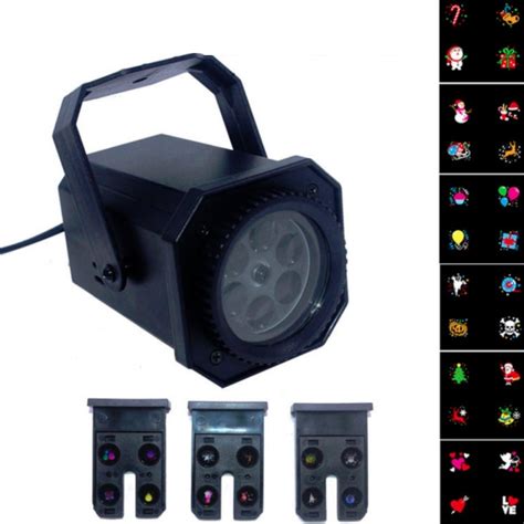 8w Led 무대 조명 크리스마스 눈송이 패턴 프로젝션 램프 효과 레이저 광 플러그 사양 미국 플러그 6 홀