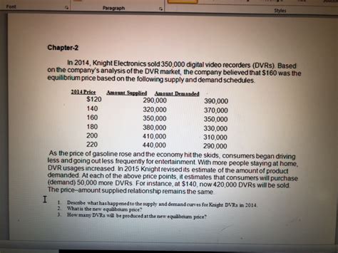 Solved Font Paragraph Styles Chapter 2 In 2014 Knight