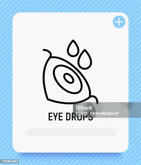 결막염 피로 보습을위한 점안제 치료 가는 선 아이콘입니다 벡터 그림입니다 각막에 대한 스톡 벡터 아트 및 기타 이미지 각막 건강관리와 의술 건조한 Istock
