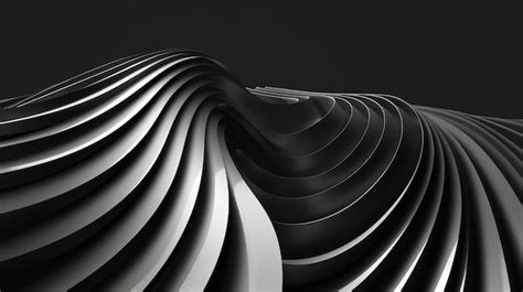 A 3d Rendering Of A Swirling Metallic Abstract Shape Premium Ai Generated Image