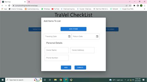 GitHub Sunnymangat TravellingCheckList Basic Project Related To The Travelling Details Made