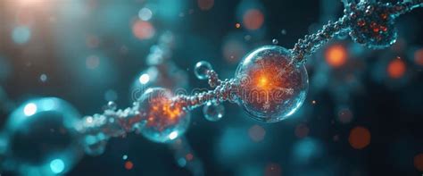 3d Render Of Organic Chemistry Reaction With Illuminated Carbon Chains Visualizing Molecular