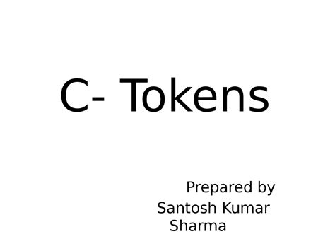 Tokens In C Programming Language Docsity
