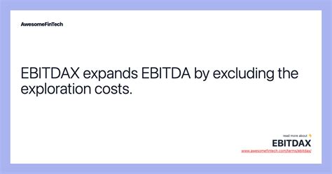 Ebitdax Awesomefintech Blog