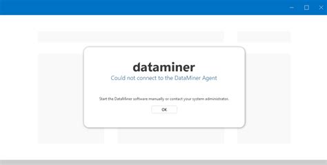 ziine server connection issue dataminer dojo