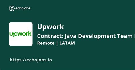 Upwork Is Hiring Contract Java Development Team Lead Manager Remote Latam Java R