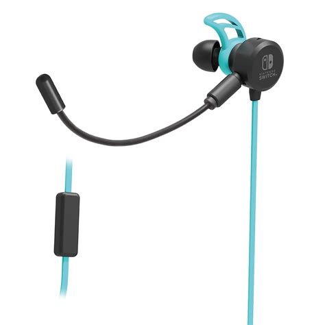 Nintendo Switch Gaming Earbuds Wired Neon Blue Neon Red My