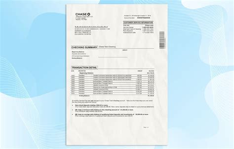 Chase Bank Statement Template Psd File