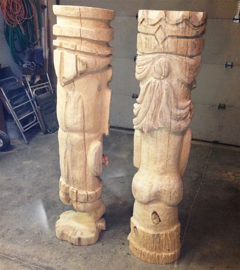 Hand Made Custom Male And Female Tikis By Belly Up Pub Hub