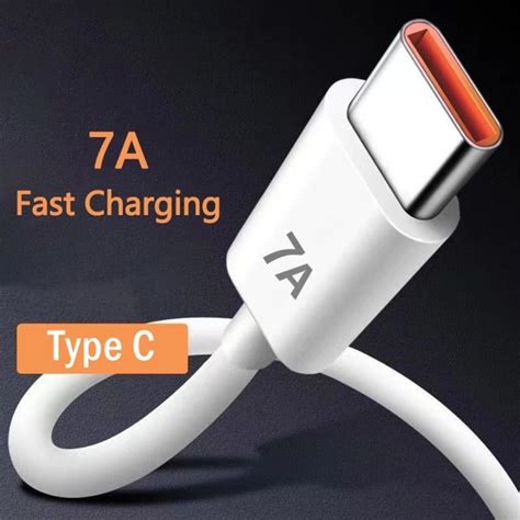 7a 100w สายชาร์จเร็วสุด Type C Usb สายโอนย้ายข้อมูลที่รวดเร็วสำหรับสมาร์ทโฟนแอนดรอยด์ทุกรุ่น