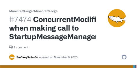 Concurrentmodificationexception When Making Call To Startupmessagemanageraddmodmessage · Issue