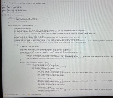 Solved Java PleaseYou May Use The PerformanceTester Java Chegg