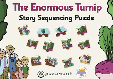 Eyfs The Enormous Turnip Story Sequencing Puzzle Grammarsaurus