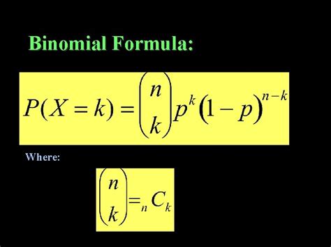Chapter 7 Special Discrete Distributions Binomial Distribution Each