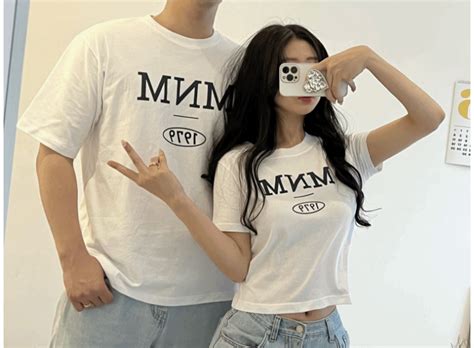 당일출고 [자체제작 커플룩] 크롭티 박시 티셔츠 커플룩 Set 에이블리