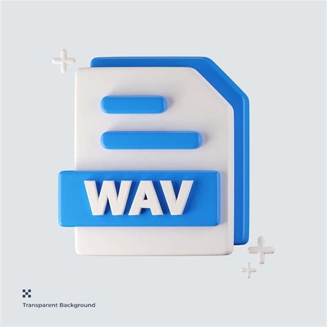 Premium Psd Wav File Format 3d Icon