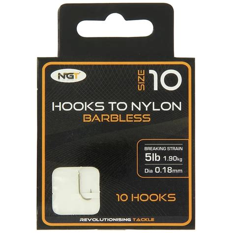 Size 10 Hook Ngt Hooks To Nylon Combo Pack Size 10