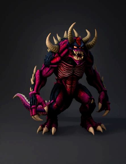 3d Model A Terrifying And Horrifying Monster From Japan Full Body