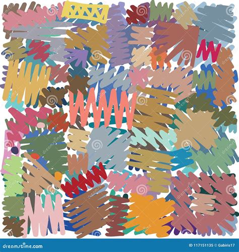 Freehand Scribbles Based Overlapping Marker Lines Based Pattern Stock Vector Illustration Of