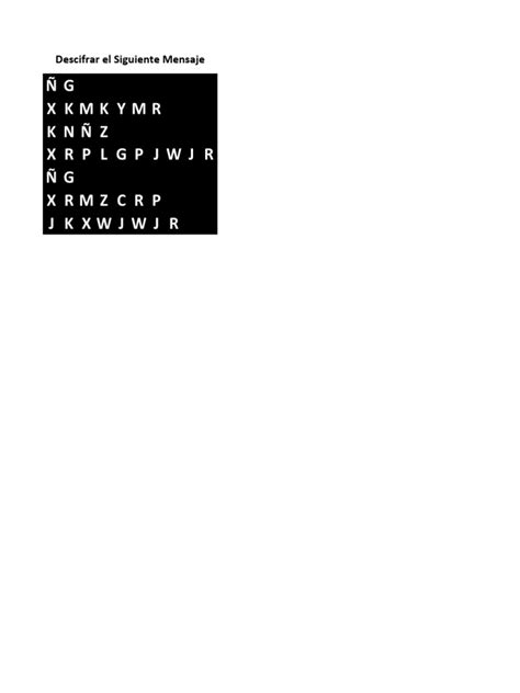 Mensaje Cifrado Pdf