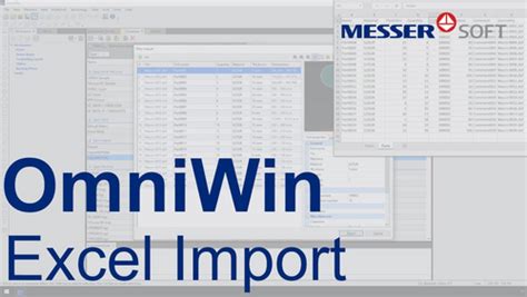 New Video Omniwin Importing Data From Microsoft Excel