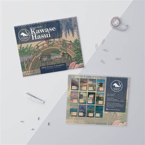 Kawase Hasui 2026 Wall Calendar Japanese Ukiyo E Woodblock Prints