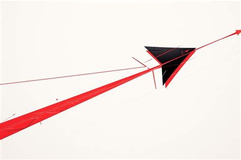 There Is A Kite Flying In The Sky With A Red Tail Generative Ai