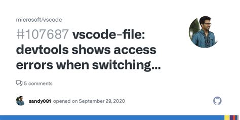 Vscode File Devtools Shows Access Errors When Switching Between File