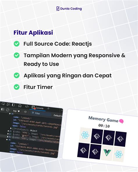 Source Code Game Memory Card Menggunakan Reactjs By Dunia Coding