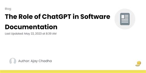 The Role Of Chatgpt In Software Documentation
